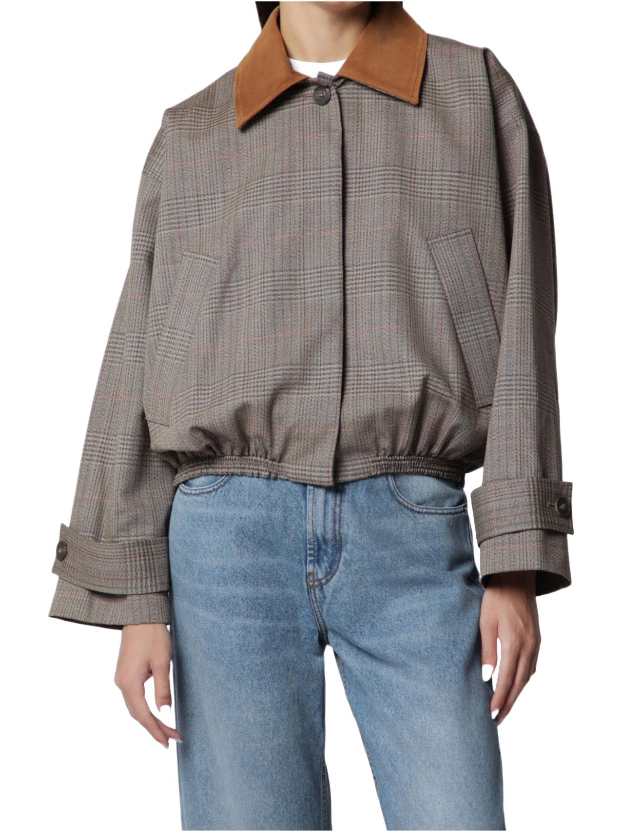 RÓHE Róhe Check-Pattern Wool Bomber Jacket